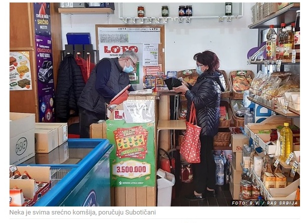 Gde je uplaćen Loto listić sa dobitnom kombinacijom | GradSubotica